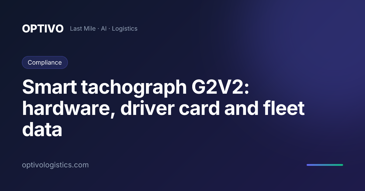 Smart tachograph G2V2 and driver card | Optivo